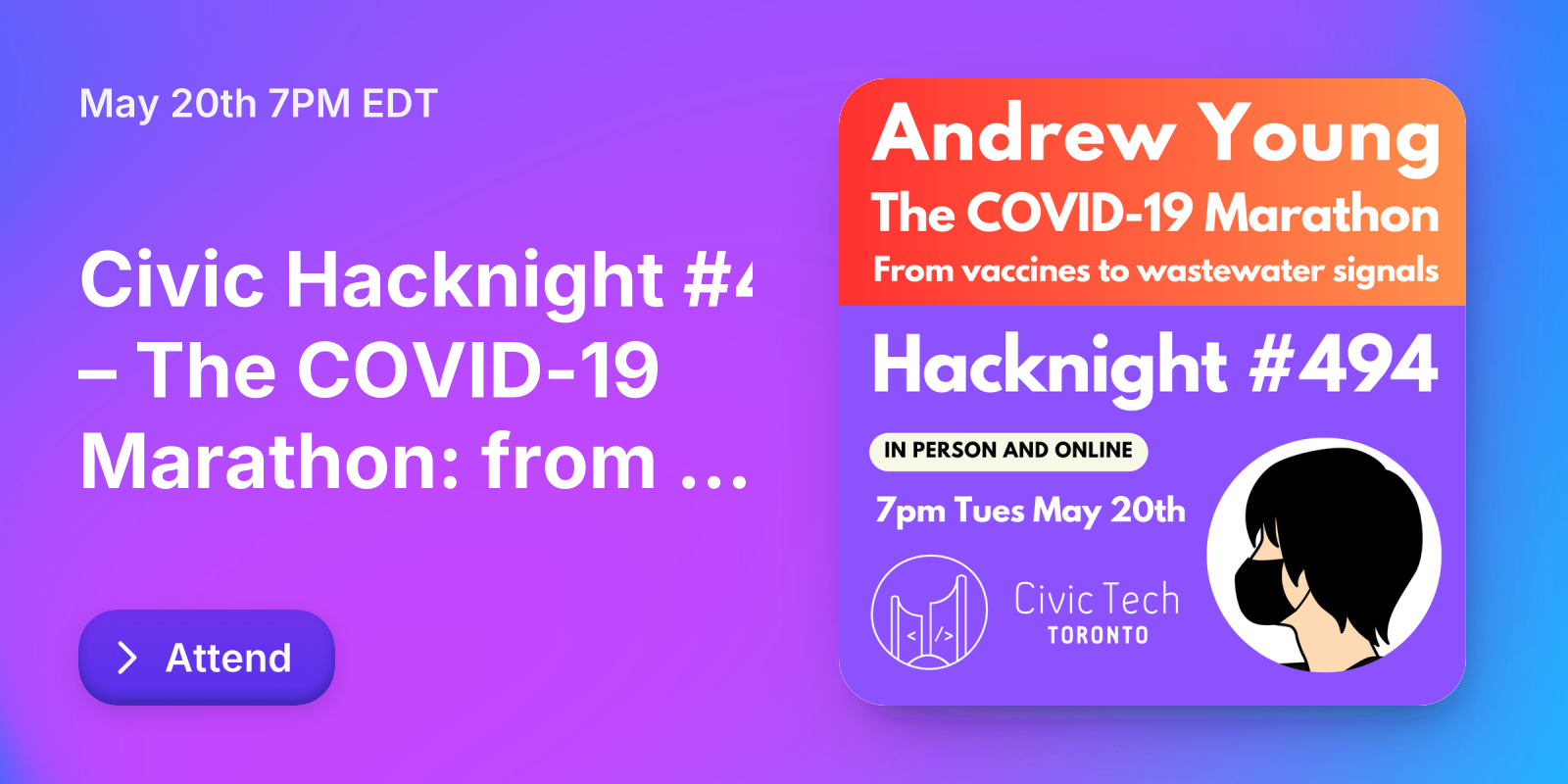 Civic Hacknight #494 – The COVID-19 Marathon: from vaccines to wastewater signals | Guild