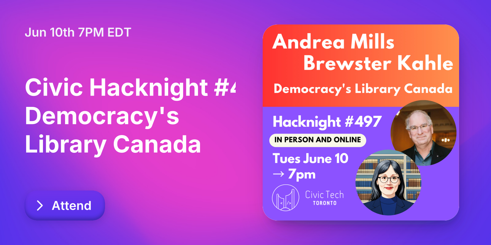 Civic Hacknight #497: Democracy's Library Canada | Guild