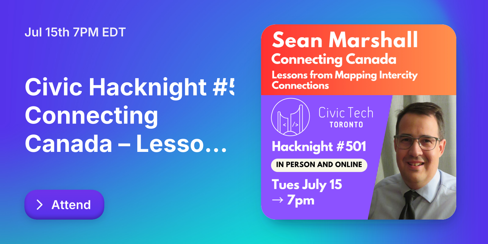 Civic Hacknight #501: Connecting Canada – Lessons from Mapping Intercity Connections | Guild
