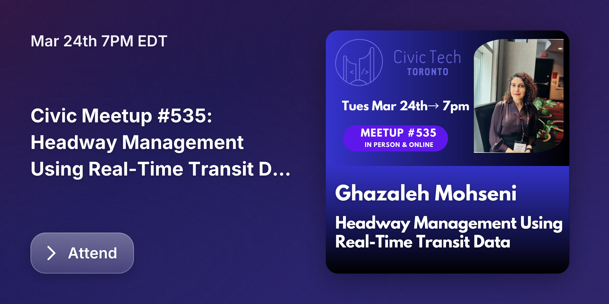 Civic Meetup #535: Headway Management Using Real-Time Transit Data | Guild