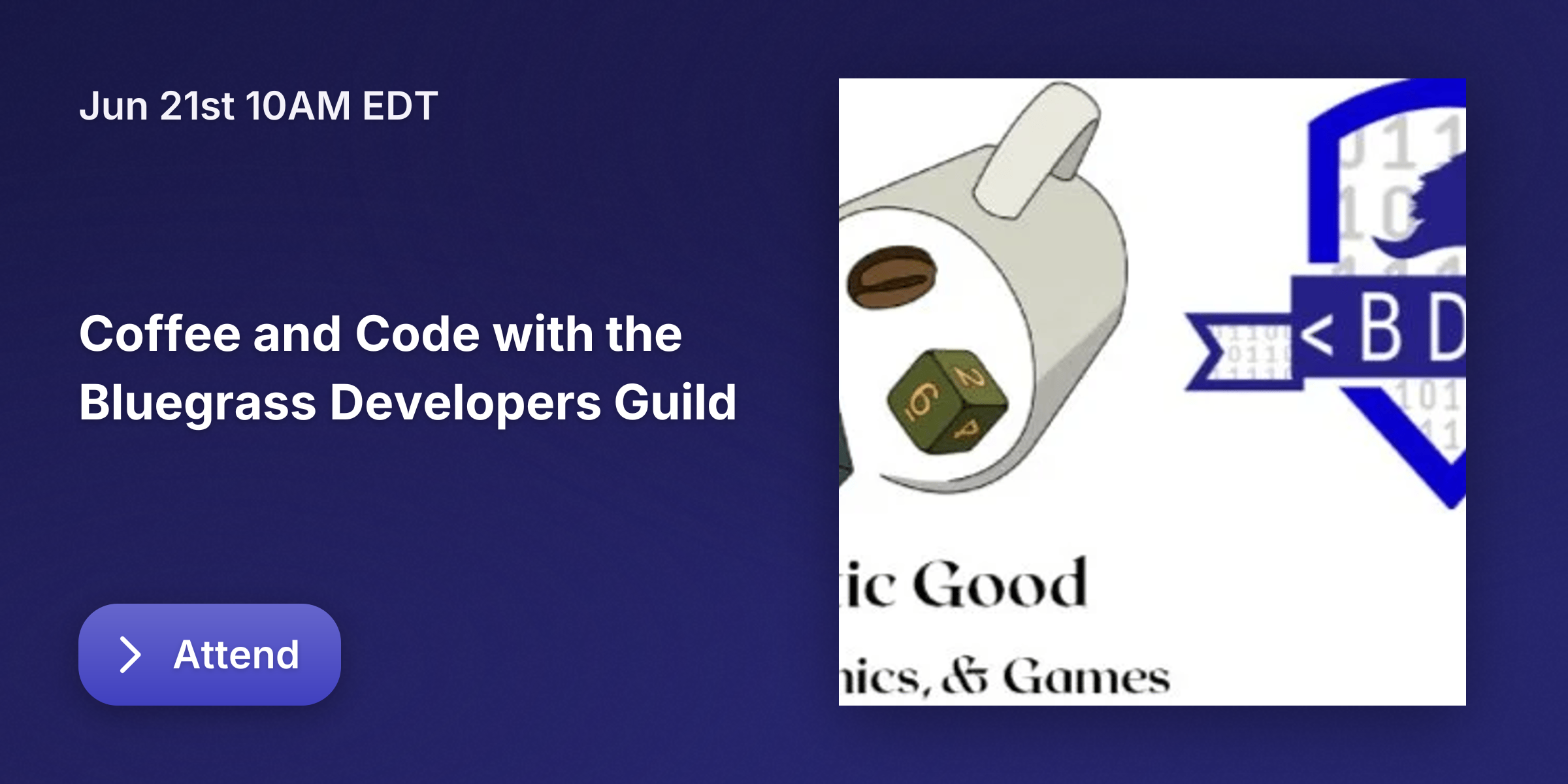 Coffee and Code with the Bluegrass Developers Guild | Guild
