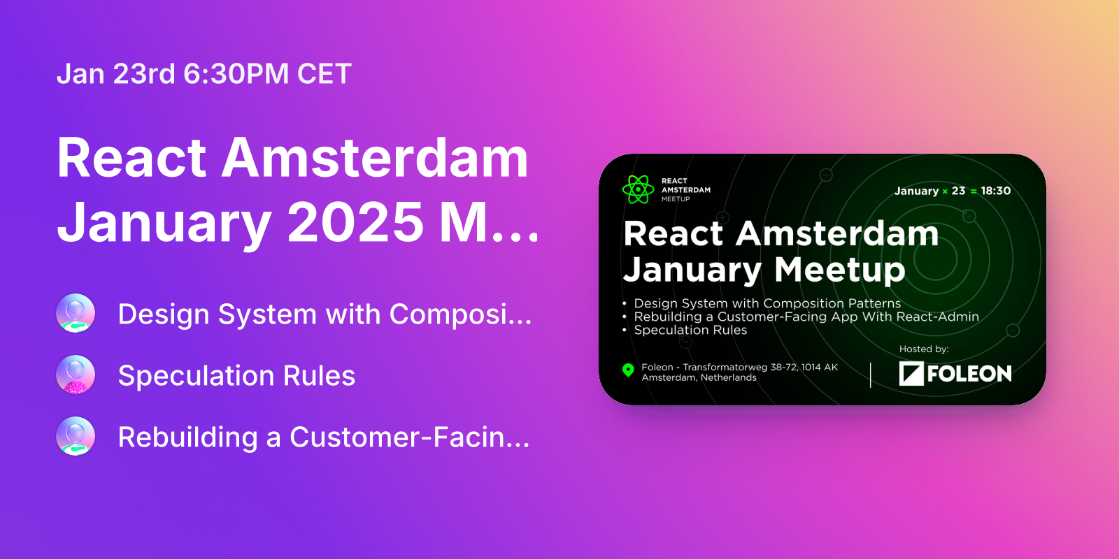 React Amsterdam January 2025 Meetup | Guild