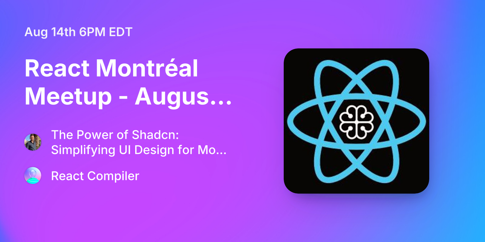 React Montréal Meetup - August 2024 | Guild