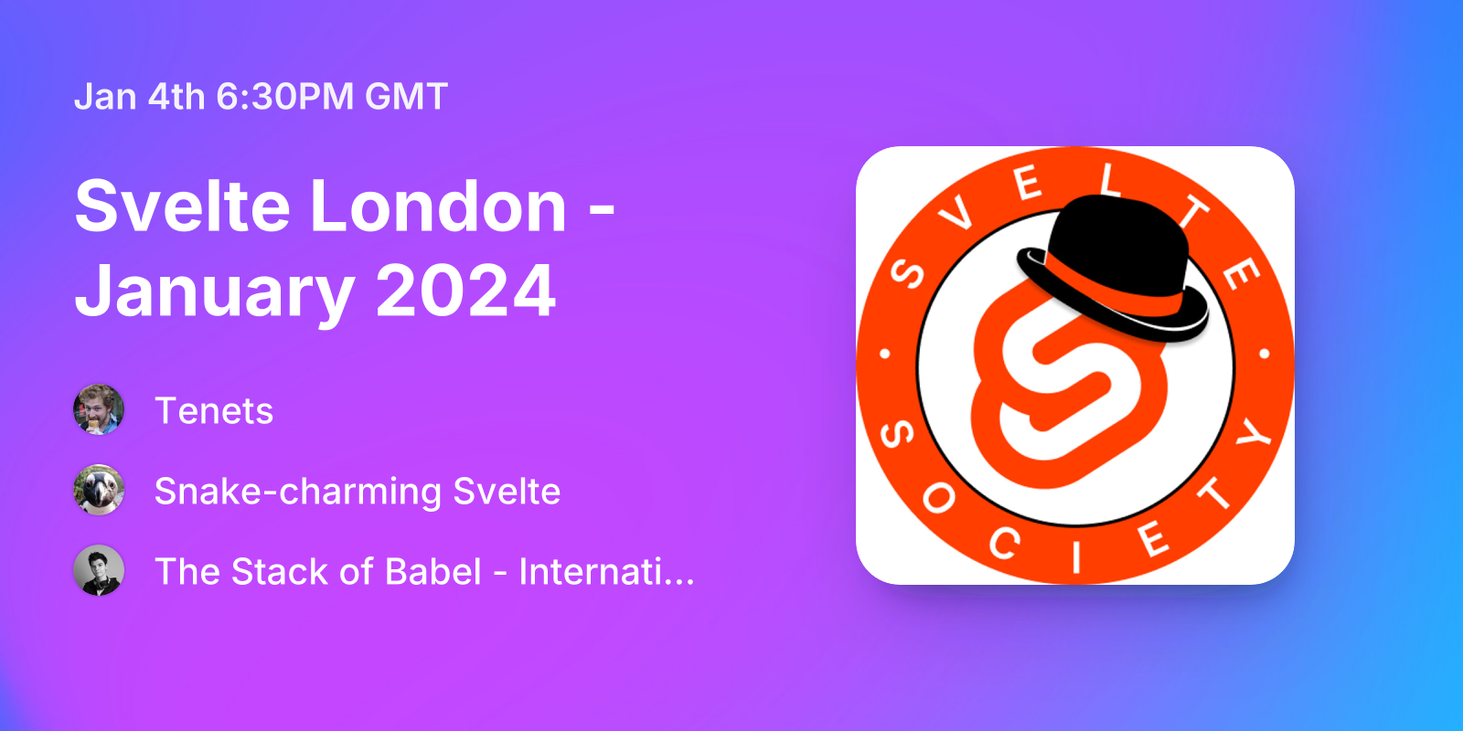Svelte London - January 2024 | Guild