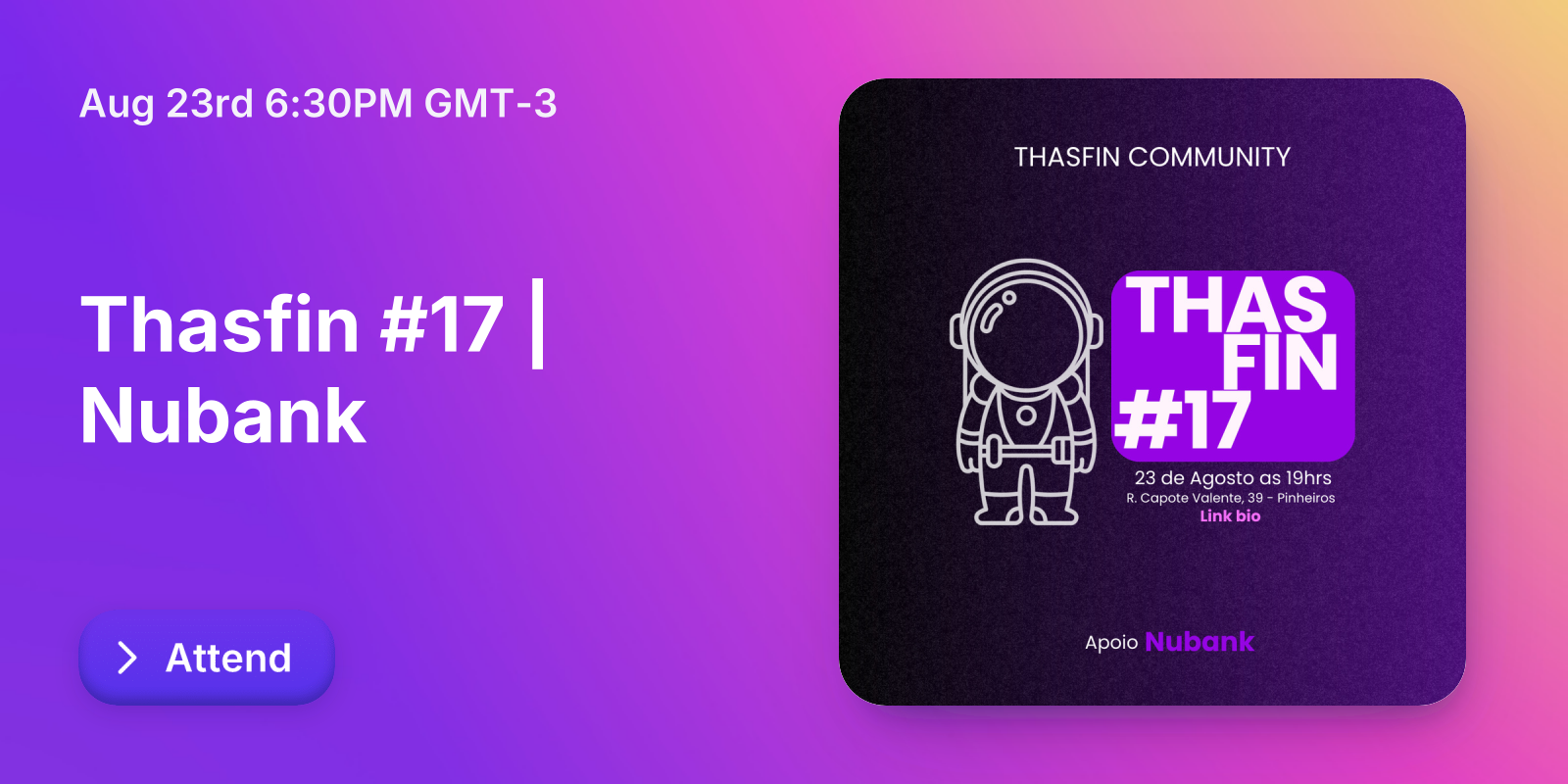 Thasfin #17 | Nubank | Guild