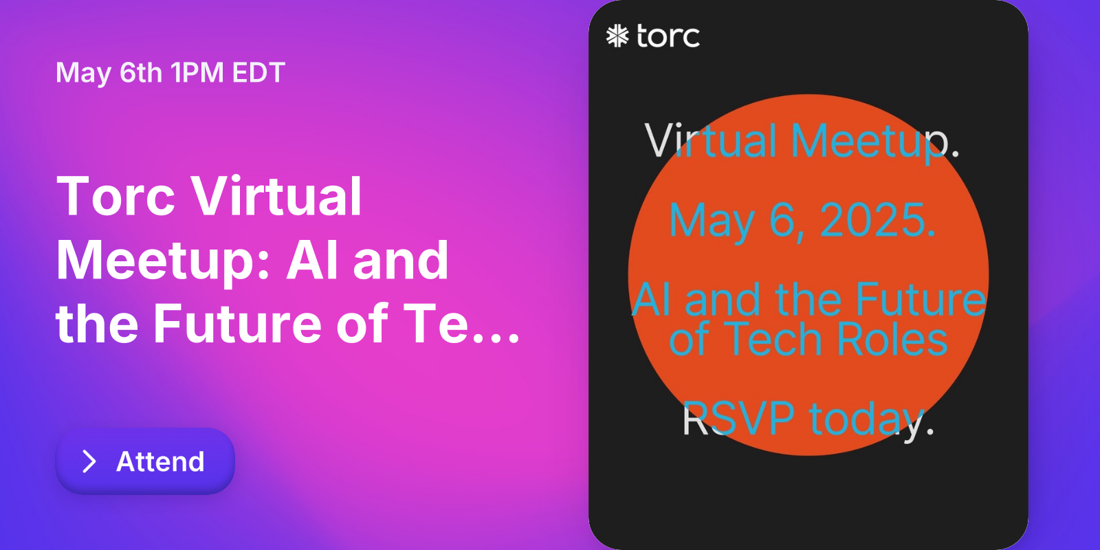 Torc Virtual Meetup: AI and the Future of Tech Roles | Guild