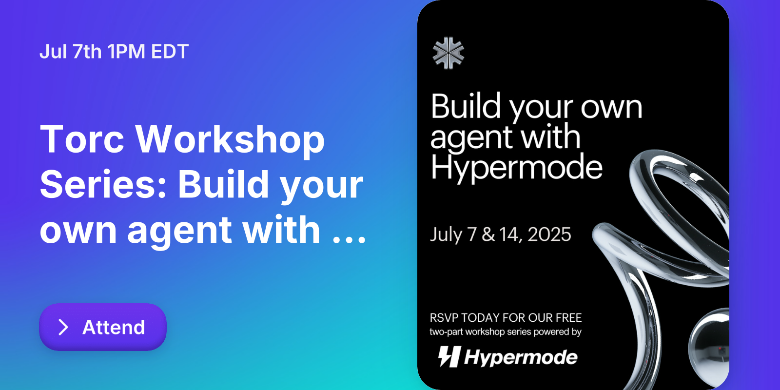 Torc Workshop Series: Build your own agent with Hypermode - Session 1 | Guild