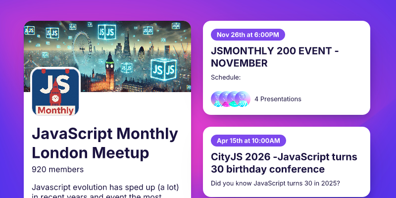 JS Monthly London | Guild
