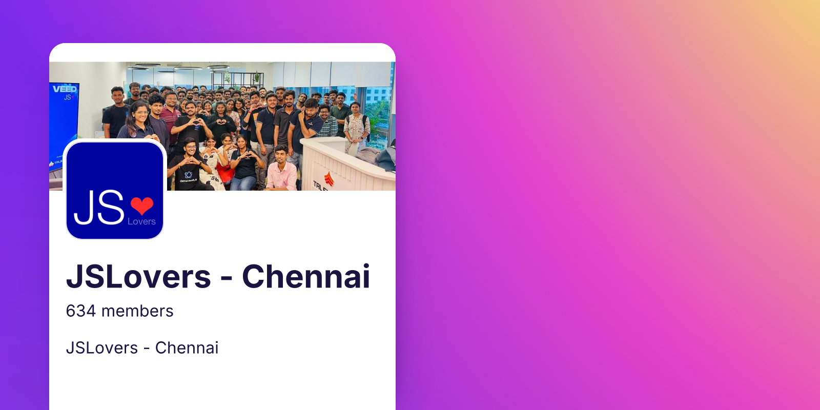 JSLovers - Chennai Upcoming Events | Guild